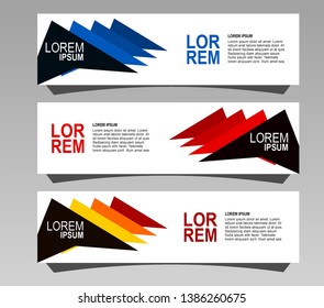 Modern Banner Design Pointed Angles Stock Vector (Royalty Free ...