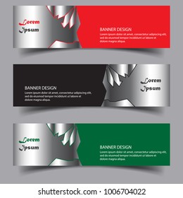 Modern Banner Design Silver Texture Vector Stock Vector (Royalty Free ...