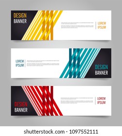 Horizontal Advertising Banner Modern Banner Template: vector de stock ...