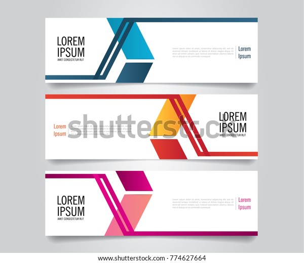 Modern Banner Template Horizontal Advertising Banner Stock Vector ...