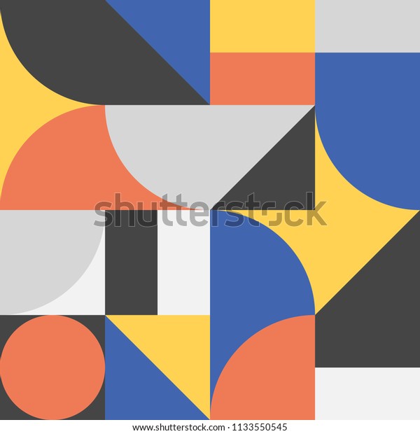 Modern Bauhaus Contemporary Style Pattern 20th Stock Vector (Royalty ...