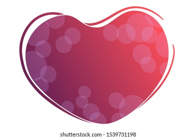 Modern Big Red Heart Backdrop Concept Stock Vector (Royalty Free ...