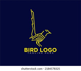 Modern Bird Technology Logo Design Business Stock Vector (Royalty Free ...
