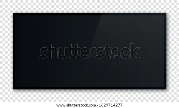 Modern Black Tv Frame Blank Screen Stock Vector (Royalty Free) 1629714277