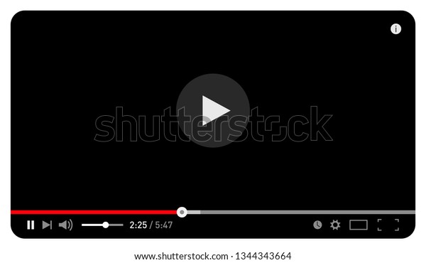 Modern Black Video Player Design Template Stock Vector (Royalty Free ...