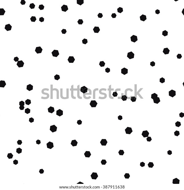 Modern Black White Confetti Vector Pattern Stock Vector (Royalty Free ...