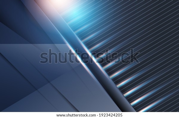 Modern Blue Background Blue Gold Line Stock Vector (Royalty Free ...