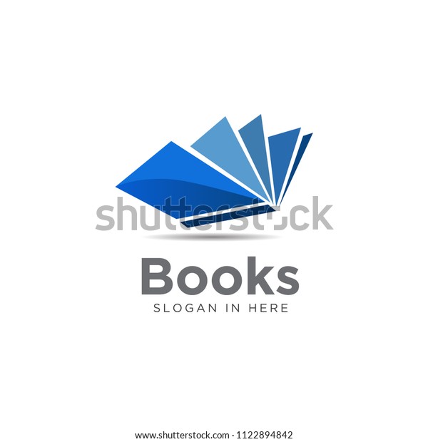 Modern Blue Book Open Logo Icon Stock Vector (Royalty Free) 1122894842