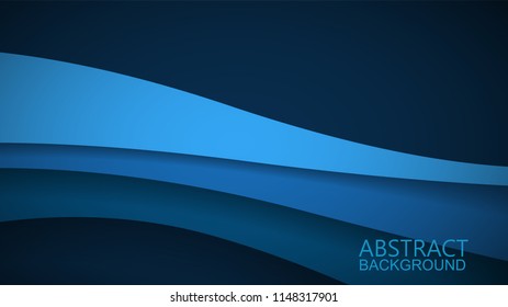 Modern Blue Curve Vector Background Stock Vector (Royalty Free ...