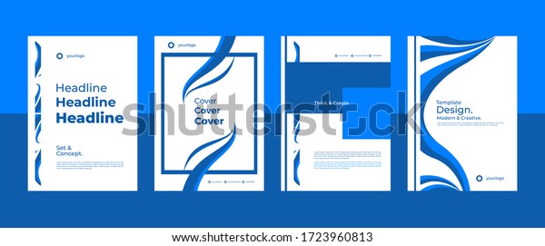 Modern Blue Design Templates 100 Vector Stock Vector (Royalty Free ...