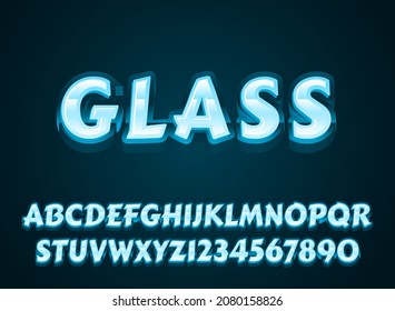 Modern Blue Glass Text Effect Stock Vector (Royalty Free) 2080158826 ...