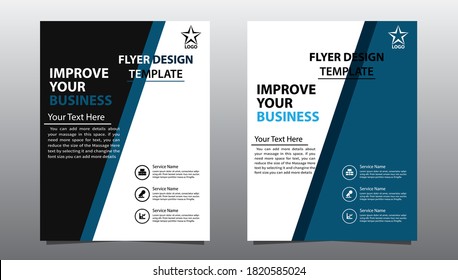 Modern Blue Green Design Template Poster Stock Vector (Royalty Free ...