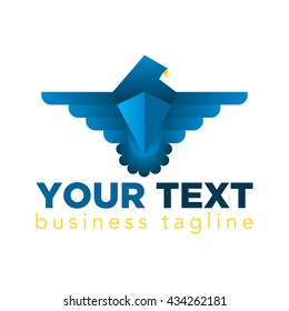 Modern Blue Hawk Vector Logo Stock Vector (Royalty Free) 434262181 ...