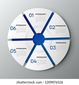 Modern Blue Infographic Vector Abstract 6 Stock Vector (Royalty Free ...