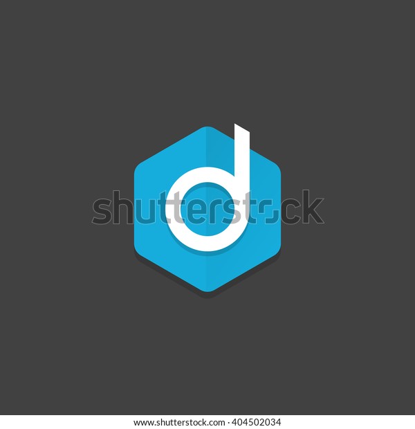 Modern Blue Letter D Logo Design: vector de stock (libre de regalías ...