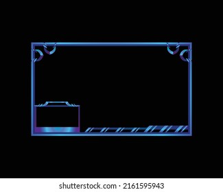 Modern Blue Stream Overlay Template Design Stock Vector (Royalty Free ...