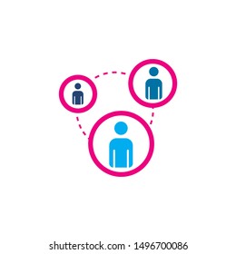 Modern Blue Three People Logo Icon Stock Vector (Royalty Free ...