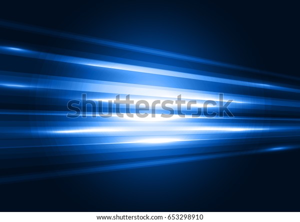 Modern Blue Transparent Hitech Speed Light Stock Vector (Royalty Free ...