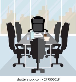 Modern Boardroom Vector Flat Illustration Stock Vector (Royalty Free ...