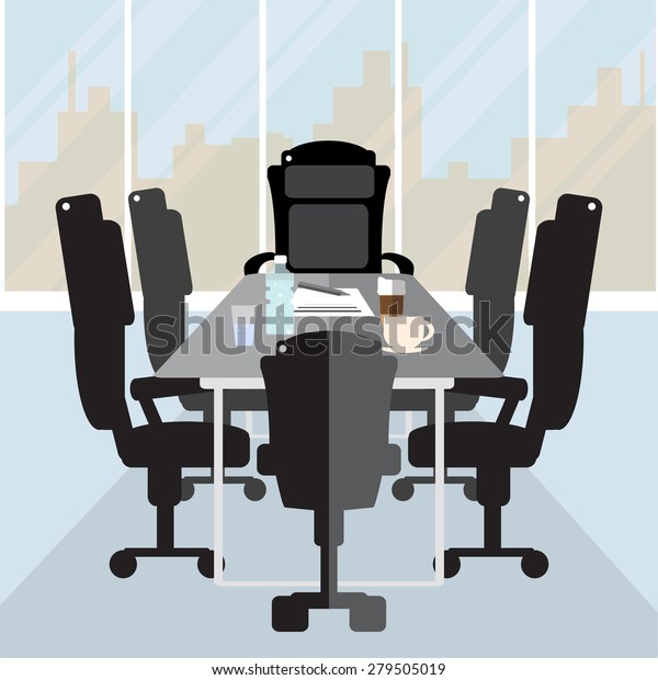 Modern Boardroom Vector Flat Illustration Stock Vector (Royalty Free ...