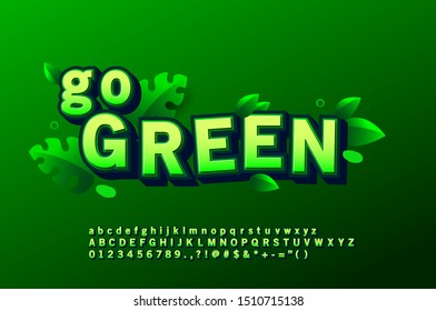 Modern Bold Font Effect Highlight Green Stock Vector (Royalty Free ...