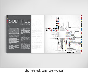 Modern Book Vector Concept Technology Graphics Stock Vector (Royalty ...