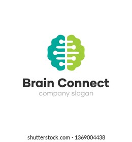 Techno Brain Logo Design Template Stock Vector (Royalty Free ...