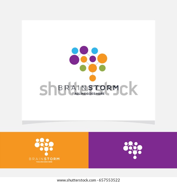 Modern Brain Storm Logo Icon Various Stock Vector (Royalty Free ...