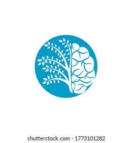 Modern Brain Tree Logo Design Think Stock Vector (Royalty Free) 1770419093
