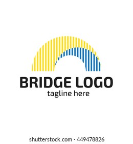 Modern Bridge Connection Logo Template Stock Vector (Royalty Free ...