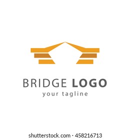 Modern Bridge Connection Logo Template Stock Vector (Royalty Free ...