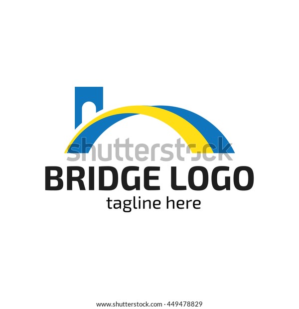 Modern Bridge Connection Logo Template Stock Vector (Royalty Free ...