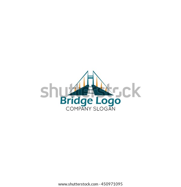 Modern Bridge Connection Logo Template Stock Vector (Royalty Free ...