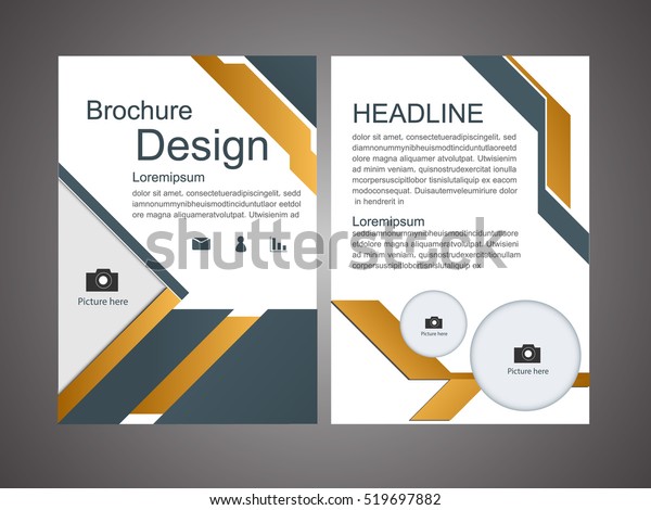 Modern Brown Brochure Layout Design Stock Vector (Royalty Free) 519697882