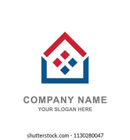 Modern Building Home Logo Vector Illustration Stock Vector (Royalty ...