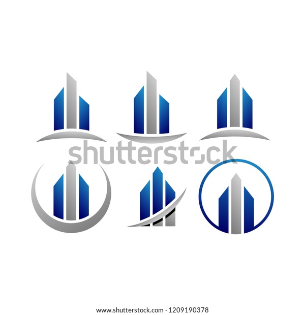 Modern Building Logo Design Template Vector : image vectorielle de ...