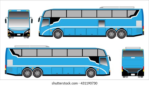 City Public Bus Flat Solid Color Stock Vector (Royalty Free) 1413883361 ...