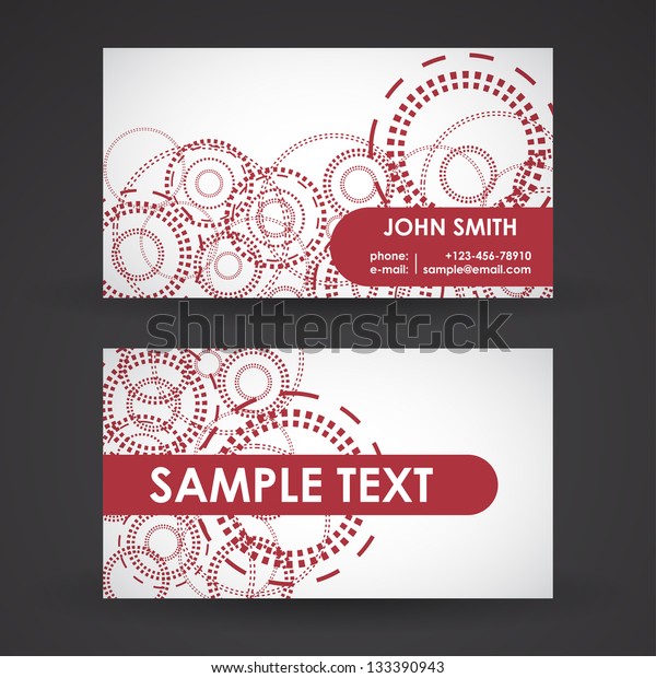 Modern Business Card Design Dashed Circles Stock Vector (Royalty Free ...