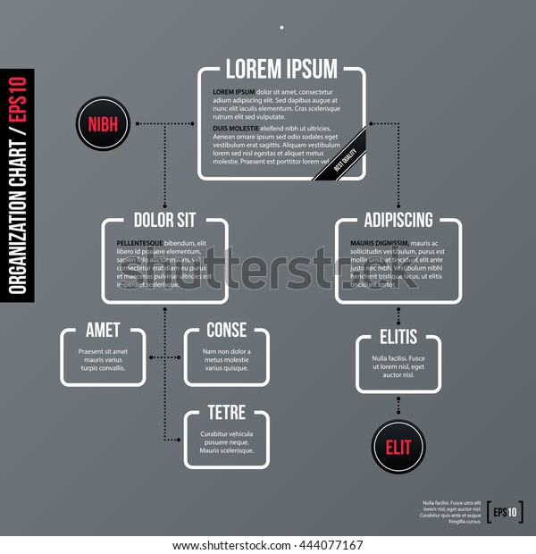 Modern Business Organization Chart Template On Stock Vector (Royalty ...