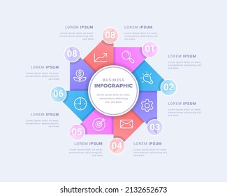 Modern Business Visualization Concept Circular Diagram Stock Vector ...