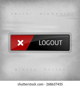Modern Buttons Logout Color Space Icons Stock Vector (Royalty Free ...