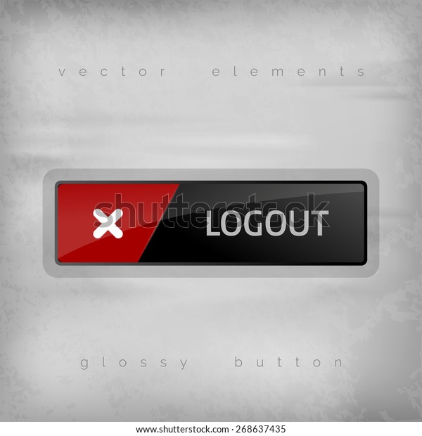 Modern Buttons Logout Color Space Icons Stock Vector (Royalty Free ...