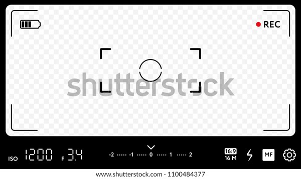 Modern Camera Focusing Screen Exposure Zoom Stock Vector (Royalty Free ...