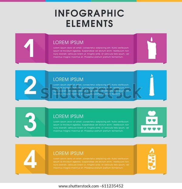 Modern Candles Infographic Template Infographic Design Stock Vector ...