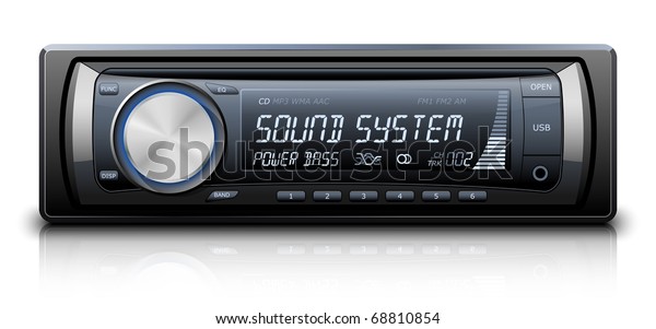 Modern Car Audio Vector Illustration Stock Vector (Royalty Free) 68810854