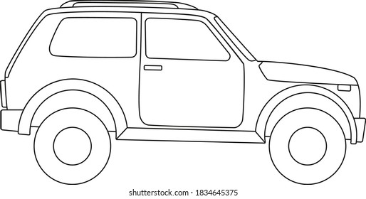 Modern Car Outline Vector Isolated Illustration Stock Vector (Royalty ...
