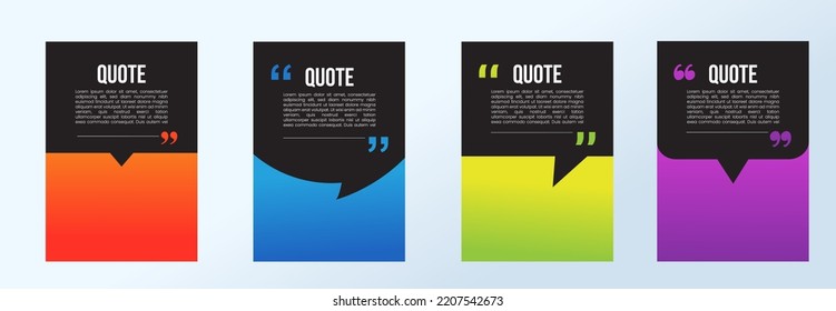 Modern Catchy Simple Quote Templates Big Stock Vector (Royalty Free ...