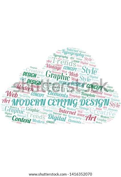 Modern Ceiling Design Word Cloud Wordcloud: เวกเตอร์สต็อก (ปลอดค่า ...