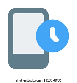 Modern Cell Phone Stopwatch Timer Notification Stock Vector (Royalty ...