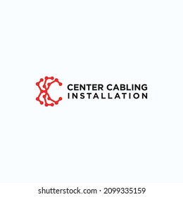 Modern Center Cabling Installation Logo Vector Stock Vector (Royalty ...